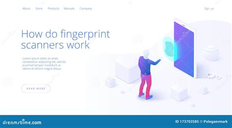 Biometric Id Isometric Flowchart Vector Illustration 211694434