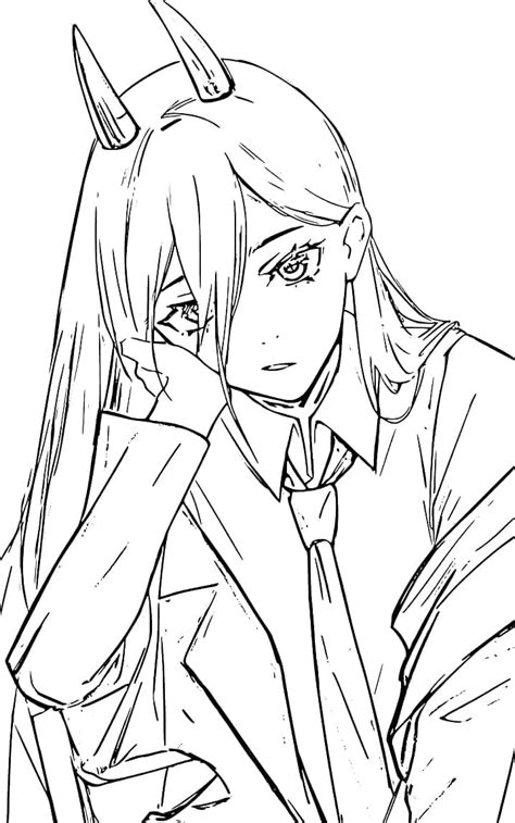 Coloriage Pochita De Chainsaw Man T L Charger Et Imprimer Gratuit Sur