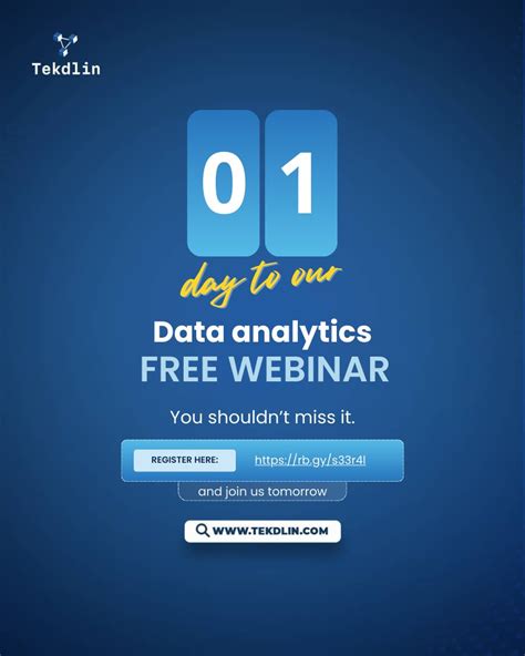 Join Tekdlins Free Data Analysis Webinar Tekdlin Posted On The Topic Linkedin