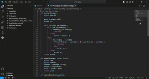 sanjay v on linkedin python typingspeed productivity coding miniproject learningjourney