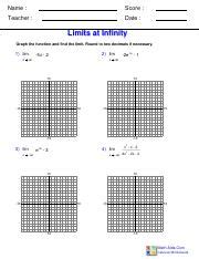 Limits At Infinity Graphing And Finding The Limit Of Functions Course Hero