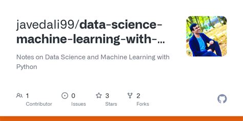GitHub Javedali Data Science Machine Learning With Python Notes On Data Science And Machine