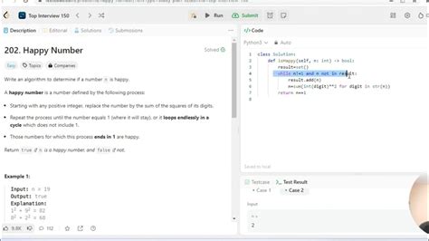 Happy Number Leetcode In Hindi Youtube