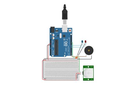 Circuit Design Alarm System Tinkercad