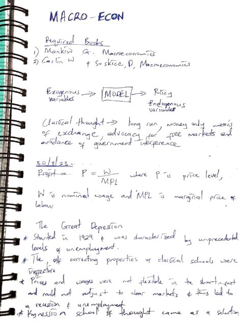 Macro Econ Notes Till Mid Sem Macroeconomic Theory I Studocu