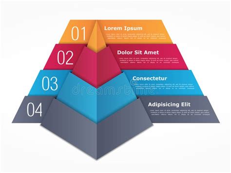 Pyramid Chart Stock Vector Illustration Of Geometry