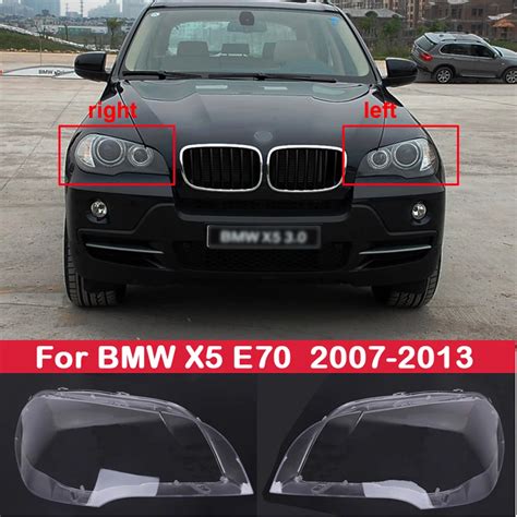 자동차 전면 헤드 라이트 커버 렌즈 유리 헤드 램프 투명 전등갓 램프 쉘 마스크 Bmw X5 E70 2007 2013 용