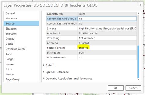 Solved Dynamic Binning Tab Not Enabled Esri Community