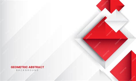 Premium Vector Red Abstract Geometric Background Premium Vector