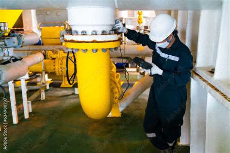 Non Destructive Testing Technicians Are Checking The Thickness Of Elbow