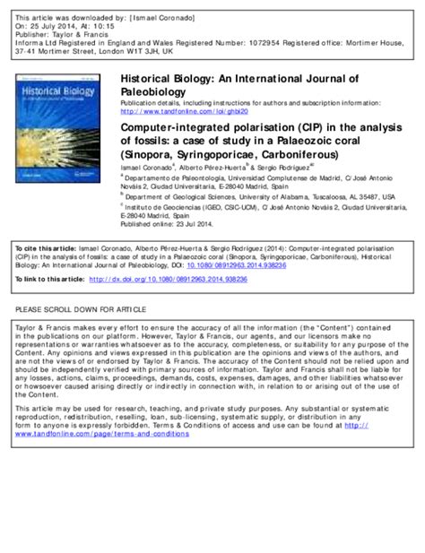 Pdf Computer Integrated Polarisation Cip In The Analysis Of Fossils