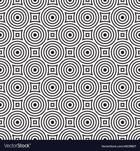 Seamless Concentric Circle Pattern Background Vector Image