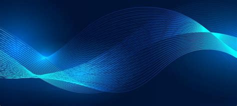 Premium Vector Abstract Blue Background With Flowing Lines Dynamic Waves Vector Illustration
