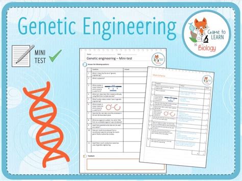 Genetic Engineering Mini Test Ks4 Teaching Resources