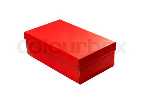 Red Box Isolated Stock Image Colourbox