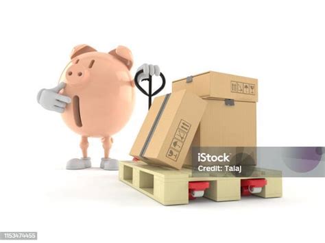 마분지 상자를 가진 손 깔 판 트럭을 가진 돼지 저금통 성격 금융에 대한 스톡 사진 및 기타 이미지 금융 대출 더미 Istock
