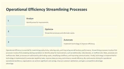 Operational Efficiency Streamlining Processes Powerpoint Presentation Pptuniverse