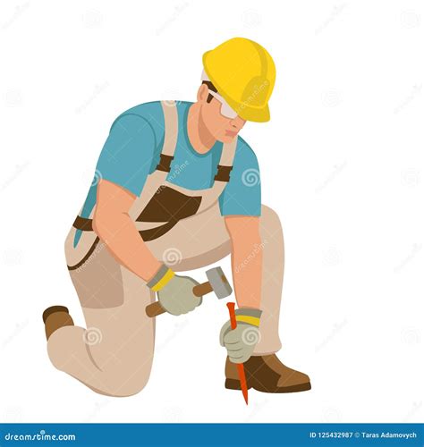 Chisel Vector Cartoon Set Icon Vector Illustration Carving Tool On White Background Isolated