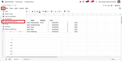 spreadsheet in odoo 17 odoo v17 enterprise edition book