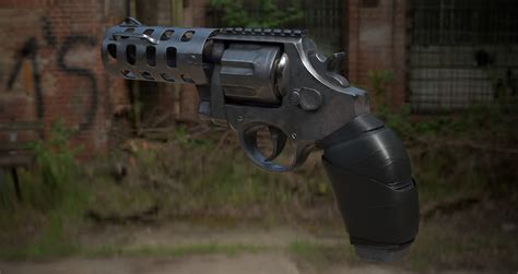 Game Ready 28k Triangle Makeshift Revolver R Blender