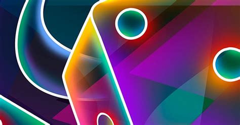 Trippy Dice 3d Abstract Cube Glow Neon The Dots