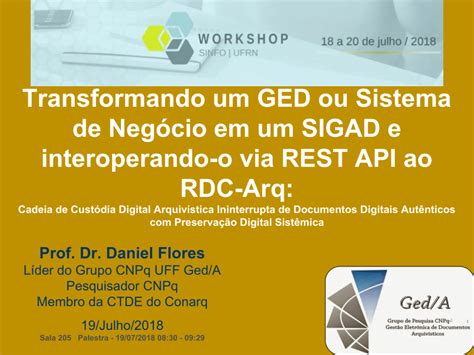 PDF Transformando um GED ou Sistema de Negócio em um SIGAD e
