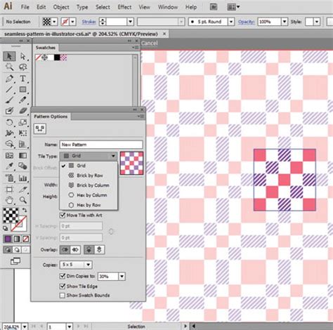 Steps To Create Seamless Pattern With Adobe Illustrator CS