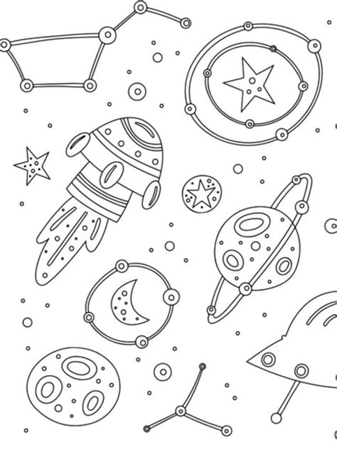 صفحات تلوين فضاء مجانية قابلة للطباعة لرواد الفضاء الصغار 🚀🌌
