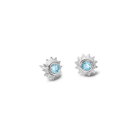 sunflower earring halos silver cassandra goad