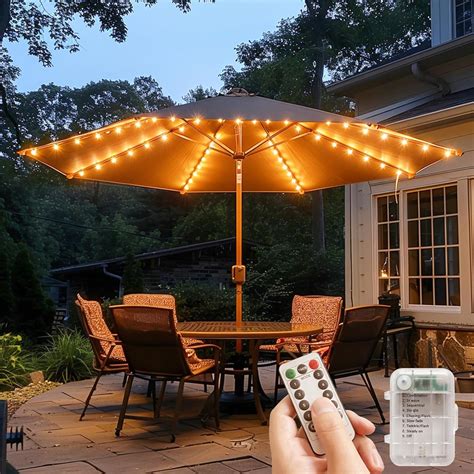 Patio Umbrella Lights 120 Led Cordless Lights For Outdoor Umbrella With
