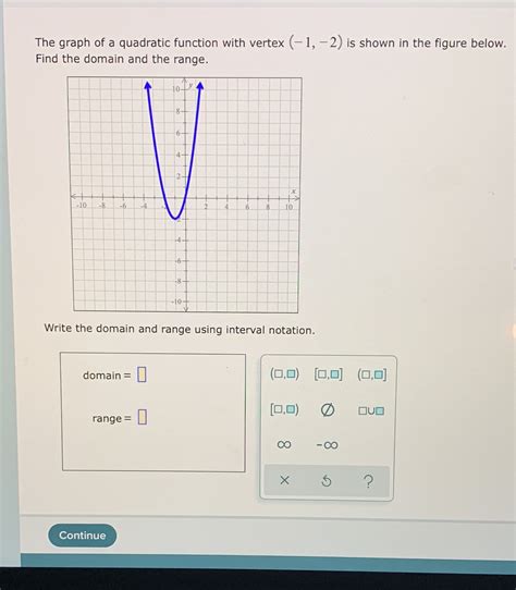 [solved] the graph of a quadratic function with vertex 1 2 is