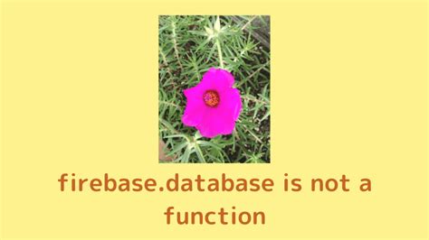 Firebasedatabase Is Not A Functionというエラー ヨジローの雑記帳