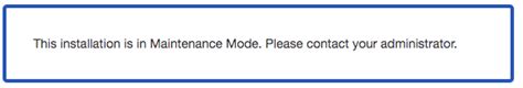 Maintenance Mode