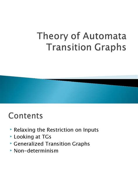 04 Transition Graphs Pdf Automata Theory Applied Mathematics