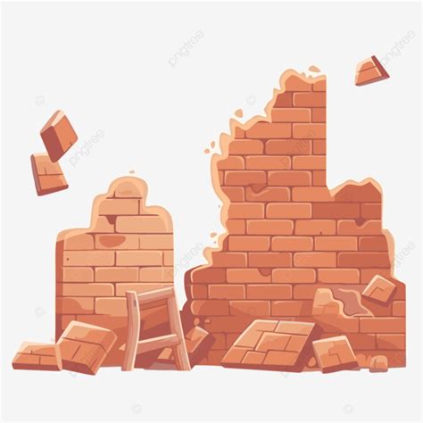 벽돌 벽 벡터 스티커 클립 아트 벽돌 벽의 건설의 만화 개념 그림 상표 클립 아트 Png 일러스트 및 벡터 에 대한 무료 다운로드 Pngtree