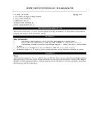 Course Outline Stat 402 Docx DEPARTMENT OF ENTOMOLOGY IUB BAHAWALPUR COURSE OUTLINE Course