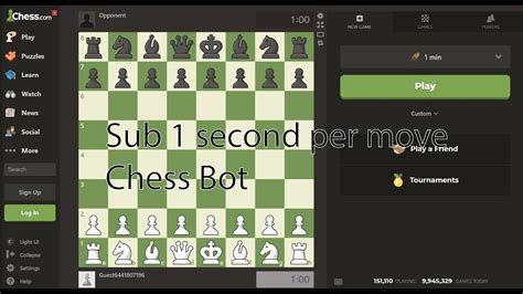 Chess Ai Plays Bullet With Every Move Taking Less Than 1 Second Python Chess Youtube