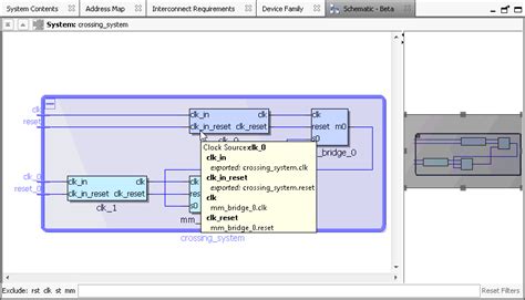 Schematic Tab View Menu Qsys Pro