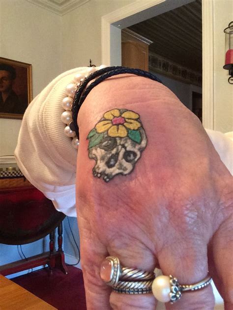 Daisy Skull Tattoo Skull Tattoo Cuff Bracelets Tattoos