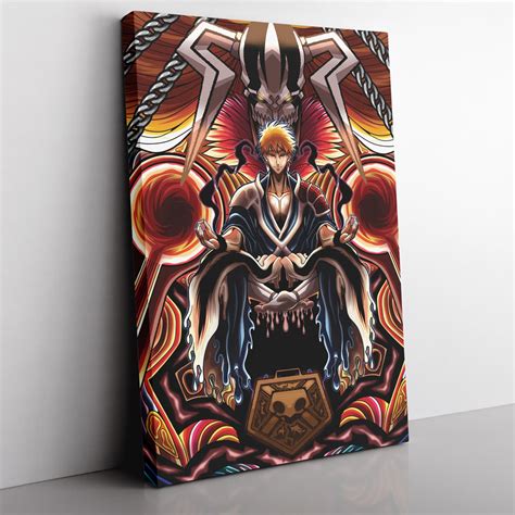 Ichigo True Shikai Bleach Vertical Canvas Wall Art Otaku Treasure