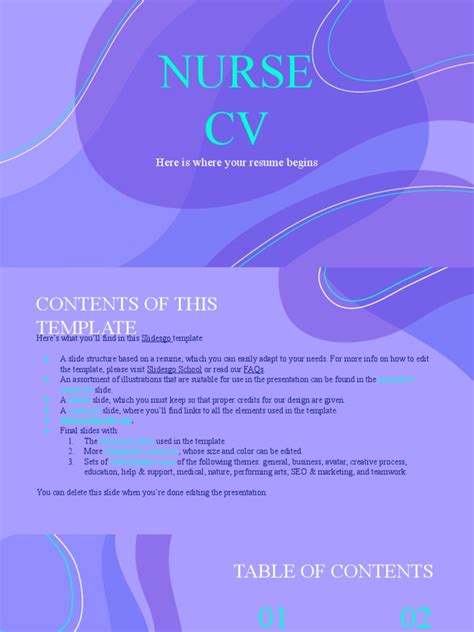 Nurse Cv By Slidesgo Pdf Planets Solar System