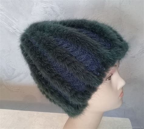 Вязаная шапка с косами Вязаная норка с косами Knitted Hats Spring Hats Fur Hat