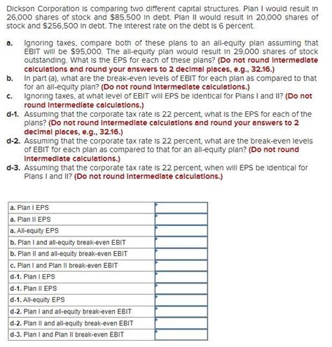 Solved Dickson Corporation Is Comparing Two Different