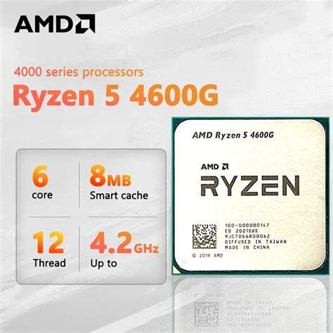 AMD New Ryzen 4600G Ryzen 4000 G-Series Renoir (Zen 2) 6-Core GHz ...