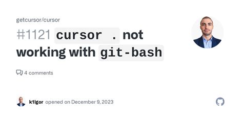 `cursor ` Not Working With `git Bash` · Issue 1121 · Getcursorcursor