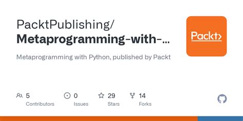 Github Packtpublishingmetaprogramming With Python Metaprogramming