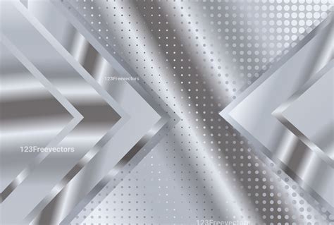 Abstract Grey Gradient Arrow Background With Dots Pattern