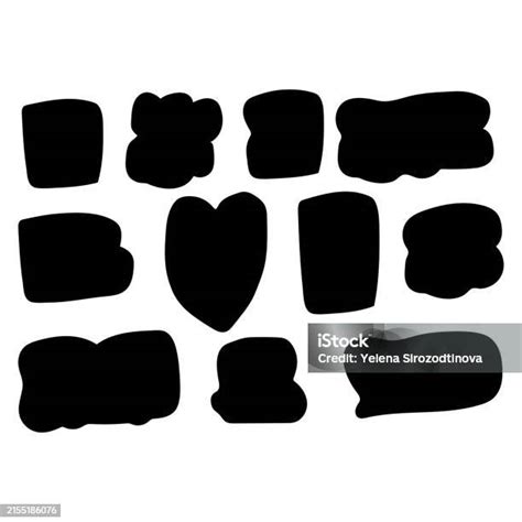 흰색 배경에 검은 말풍선 벡터 집합입니다 대화 대화 연설 생각 구름 다양한 유기적 인 모양의 말풍선 벡터입니다 디자인 개체 그룹에 대한 스톡 벡터 아트 및 기타 이미지