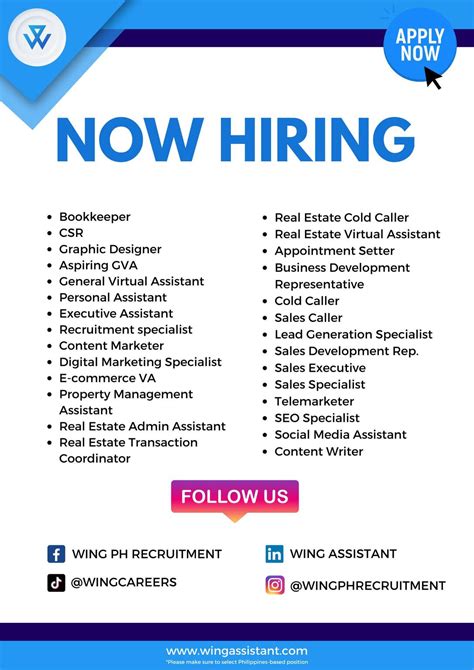 Virtualassistants Hiring Work Experience Career Permanentjobs