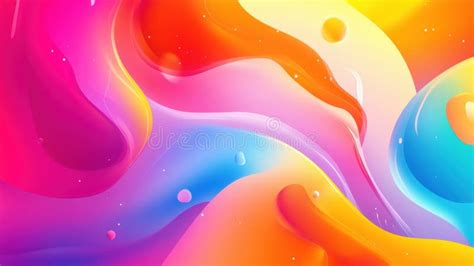 Dynamic Flow Of Vibrant Abstract Colors With Fresh Groceries In Smooth Gradients On A Modern